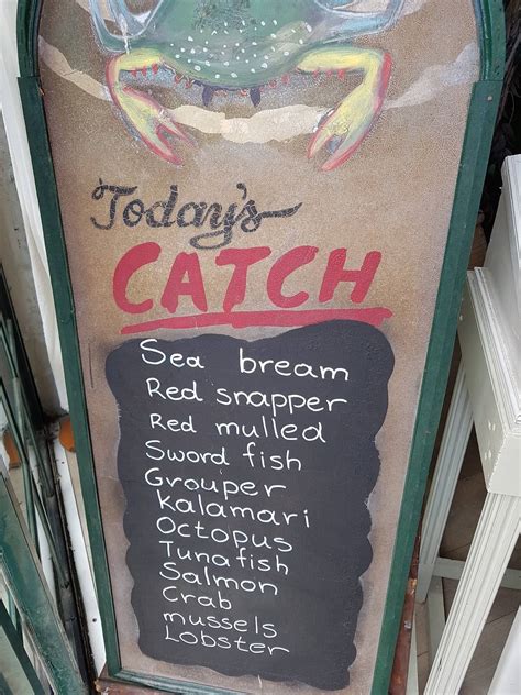 Menu At Akis Lakka