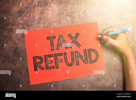 Text Caption Presenting Tax Refund Business Concept Excess Payment Of
