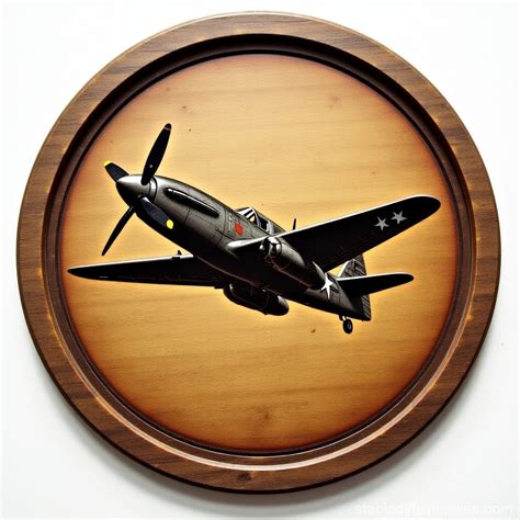 Ww2 Plane In Wooden Circle Stable Diffusion Online