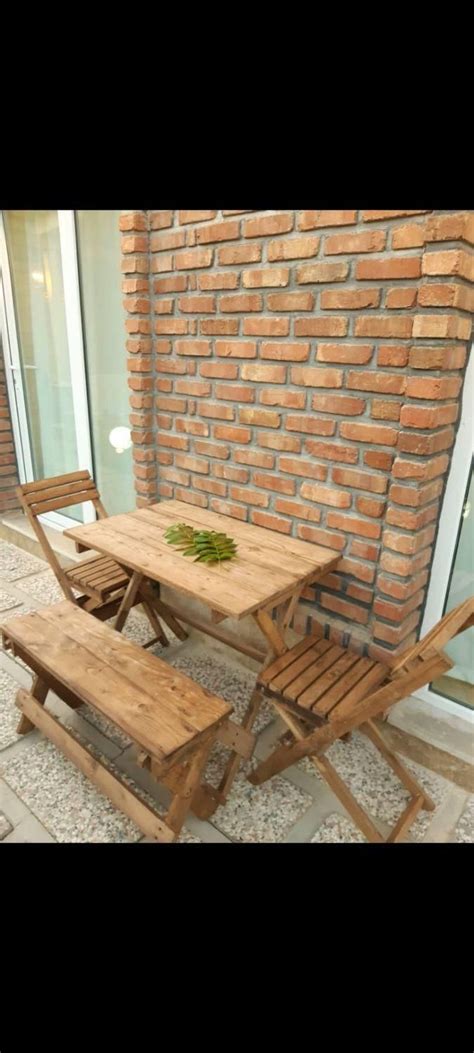 میز و صندلی چوبی تاشو نیمکتی مدل صحرامیز و صندلی غذاخوریتهران، میرداماددیوار