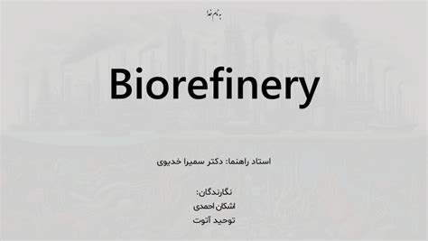 Pdf Biorefinery Overview