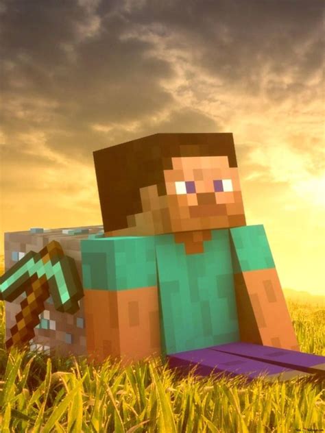 Sunset Steve Minecraft 4k Wallpaper Download