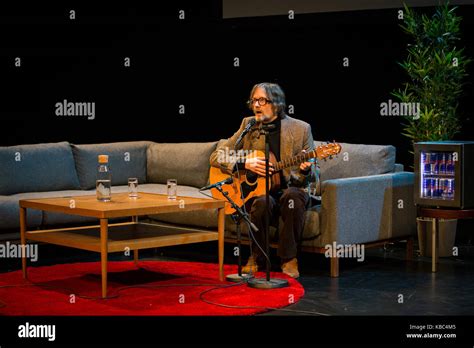 The English Singer Songwriter And Musician Jarvis Cocker Gives A