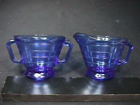 Hazel Atlas Glass Company Moderntone Cobalt Blue Depression Glass