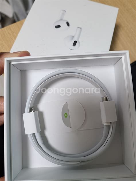 애플 에어팟3세대 C타입 충전 케이블 이어폰헤드폰 중고나라