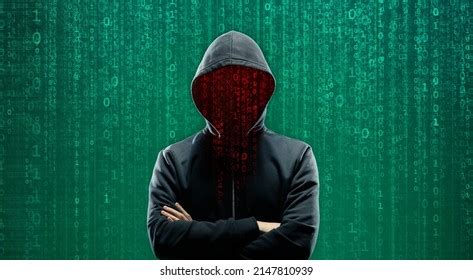 Hacker Over Abstract Digital Background Elements Stock Photo Shutterstock