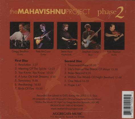 The Mahavishnu Project Phase 2 Sealed Us 2 Cd Album Set —
