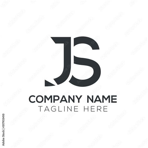 Creative Letter Js Logo Design Vector Template Initial Linked Letter