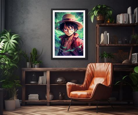 Monkey D Luffy One Piece Anime Poster Manga Poster One Piece Fan Art Printable King Of