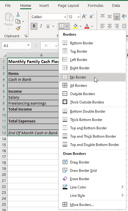 Easy Ways To Remove Borders In Excel Shortcuts