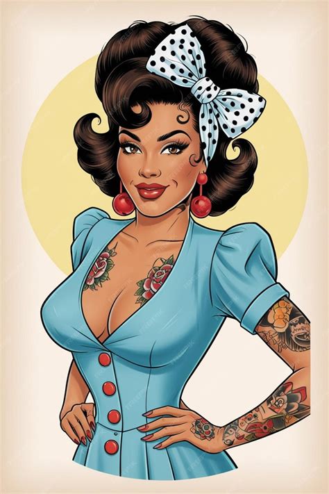 Black Pin Up Woman Latin Pin Up Woman Classic Pin Up Il Sagit Dune