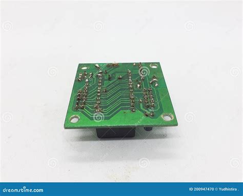 Charger Electronic Component And Cable In White Isolated Background