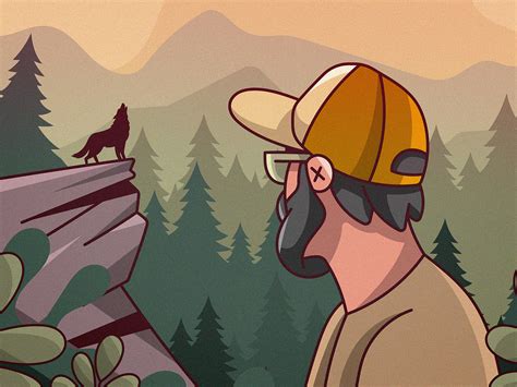 2d cartoon character illustration created with vectors by mark rise on dribbble