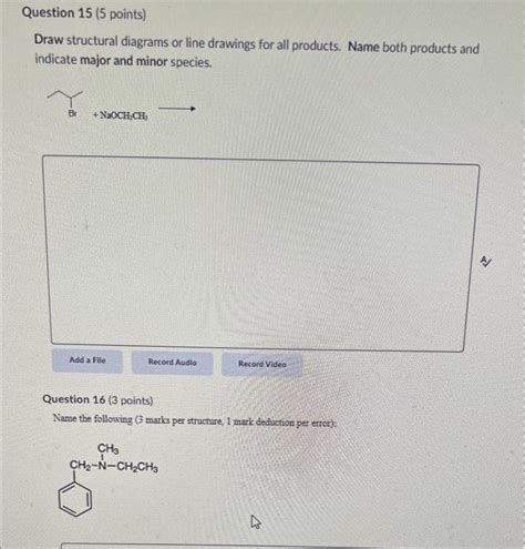 Solved Draw Structural Diagrams Or Line Drawings For All Chegg