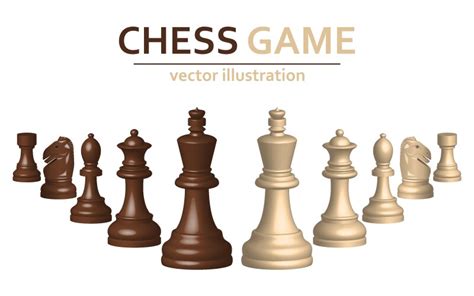 Chess Pieces Set Royalty Free Vector Image VectorStock