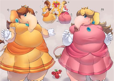 デイジー姫 「色変えゾウさん 」ねこかみなりのイラスト