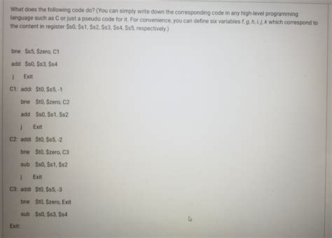 Solved What Does The Following Code Do You Can Simply Chegg Com