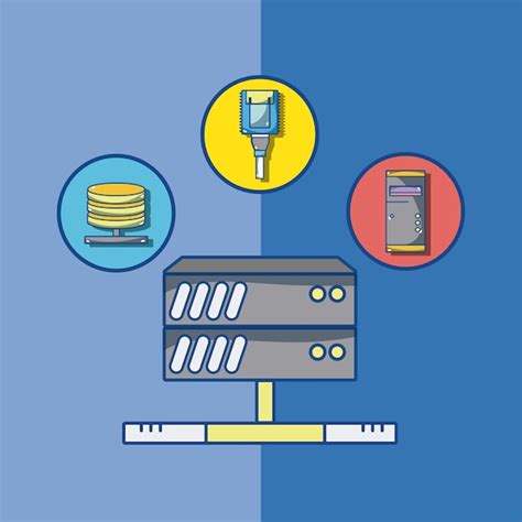 Premium Vector Servers And Storage Database Technology