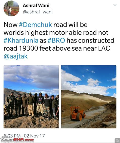Umling La The Highest Motorable Road In The World Team Bhp