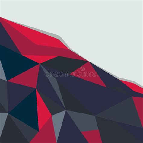 Abstract Red And Black Background With Random Geometric Pattern Elegant Dark Gray Color Stock