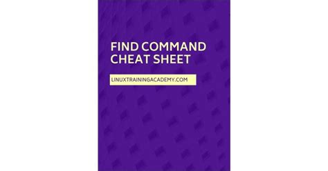 Find Command Cheat Sheet Free Linux Training Academy Cheat Sheet Raffi K