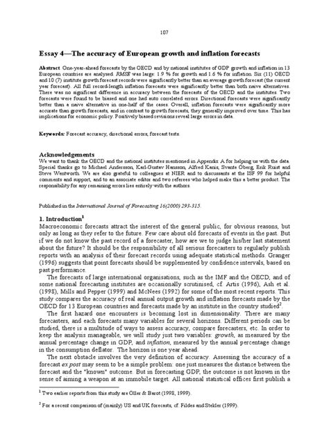 accuracy of gdp forecasts pdf forecasting standard deviation