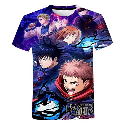Fashion Jujutsu Kaisen Satoru Gojo D Print T Shirts Anime Printed O Neck Short Sleeve Graphic
