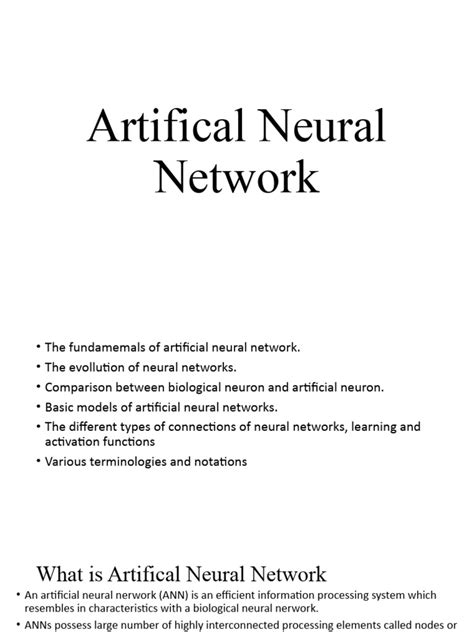 artifical neural network pdf artificial neural network nervous system