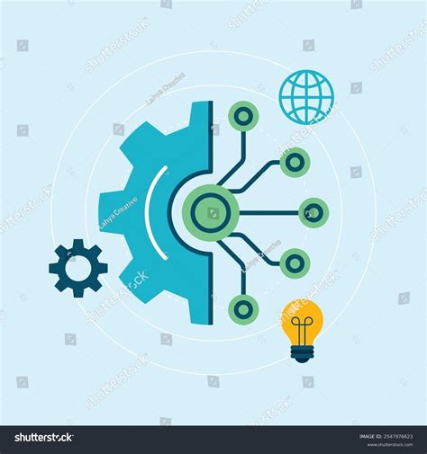 Machine Learning Illustration Vector Artificial Intelligence Stock Vector Royalty Free