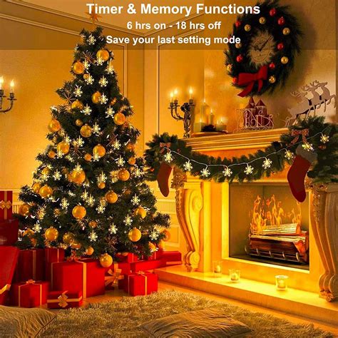 ไฟประดับเกล็ดหิมะสายledสำหรับคริสต์มาสในร่มห้องนอนบ้านจัดงานแต่งงานปีใหม่แบตเตอรี่สำหรับตกแต่ง