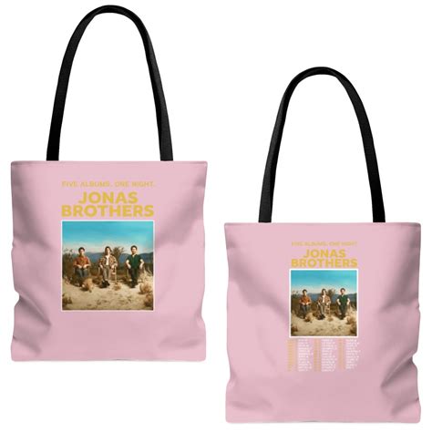 Jonas Brothers Five Albums One Night The Tour 2023 Tote Bags Aop