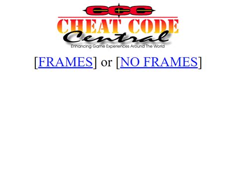 Cheat Code Central In 1999 Web Design Museum