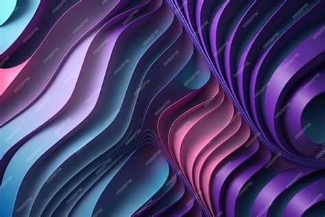 Premium Ai Image Undulating Purple And Blue Geometry Organic Form
