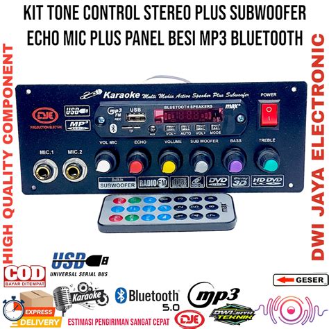 Jual Kit Tone Control Stereo Plus Subwoofer Echo Mic Hybris MP3