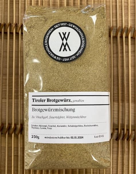Tiroler Brotgewürz Brotwerkstatt der Kügler Mühle