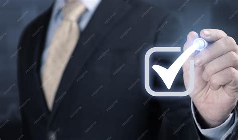 Premium Photo Businessman Making Right Decision Checklist Concept Businessman Checking Mark On Premium Photo Businessman Making Right Decision Checklist Concept Businessman Checking Mark On