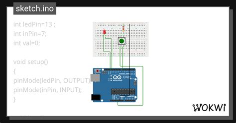 Tugas Microcontrollerinput Pin 7 And Output Pin 13 Wokwi Esp32 Stm32 Arduino Simulator