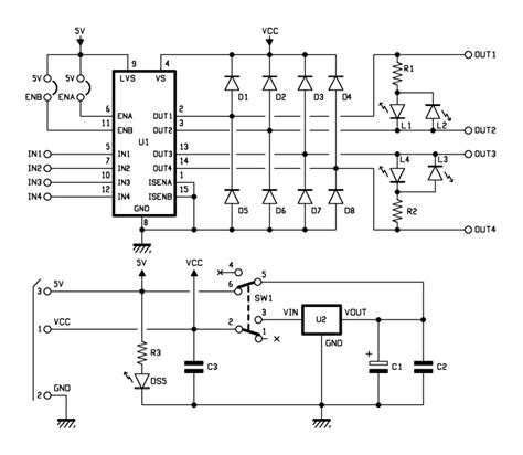 A DC Motor Controller With Control Leds Open Electronics