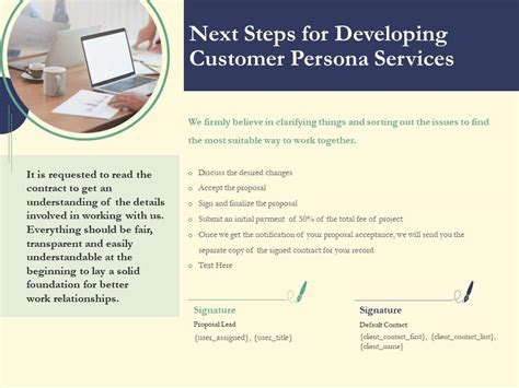 Next Steps For Developing Customer Persona Services Ppt Powerpoint Tips Background
