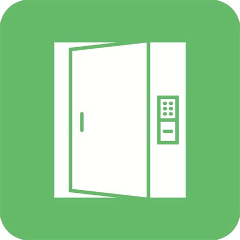 Iconos De Puertas Inteligentes Vector Premium
