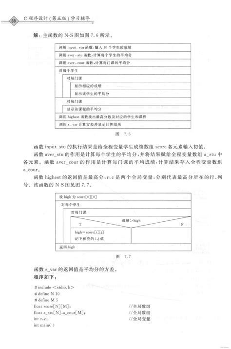 【第七章 用函数实现模块化程序设计】《c语言程序设计 第五版》谭浩强 课后习题答案谭浩强c语言程序设计第五版第7章例题课后题答案