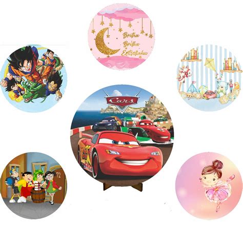 Painel De Festa Redondo Em Tecido Cm X Cm Shopee Brasil