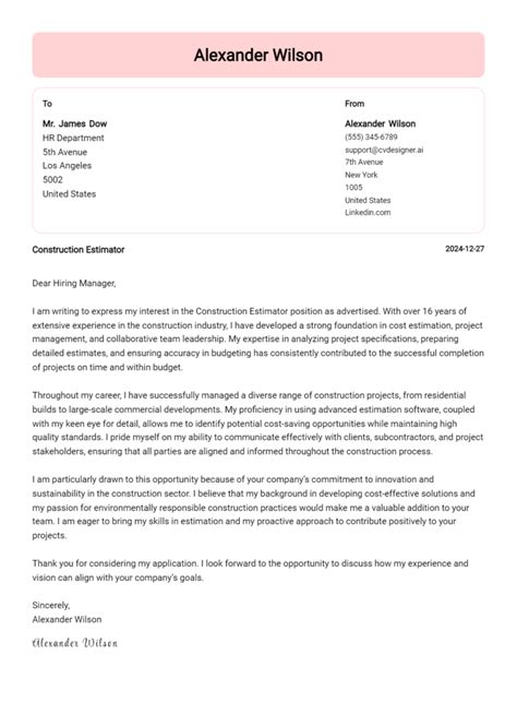 17 Construction Superintendent Cover Letter Examples And Templates For