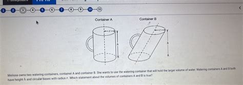 solved 2 4 6 8 9 10 container a container b melissa owns two watering