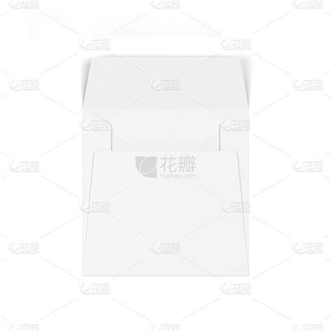 空白纸方形信封模型