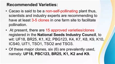 Cacao Varieties And Its Climatic Requirements Pptx