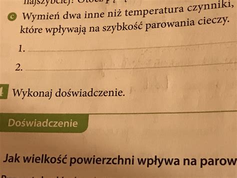Czynniki Które Wpływają Na Szybkość Parowania Cieczy