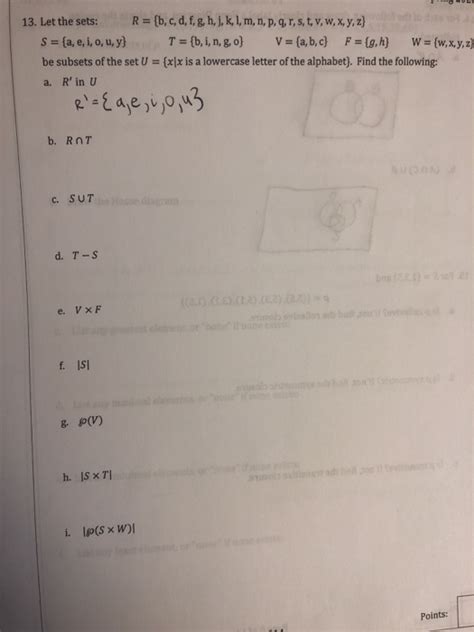 solved 13 let the sets r {b c d f g h j k l m