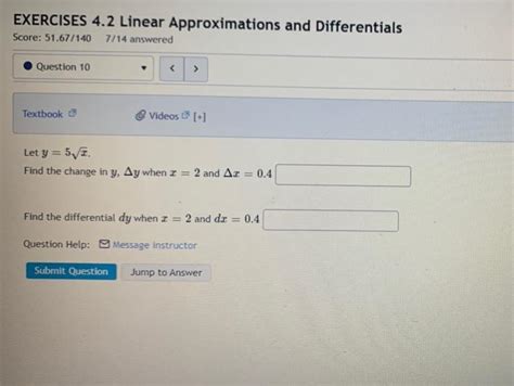 Solved EXERCISES 4.2 Linear Approximations and Differentials | Chegg.com