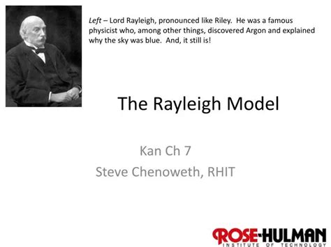 Ppt The Rayleigh Model Powerpoint Presentation Free Download Id